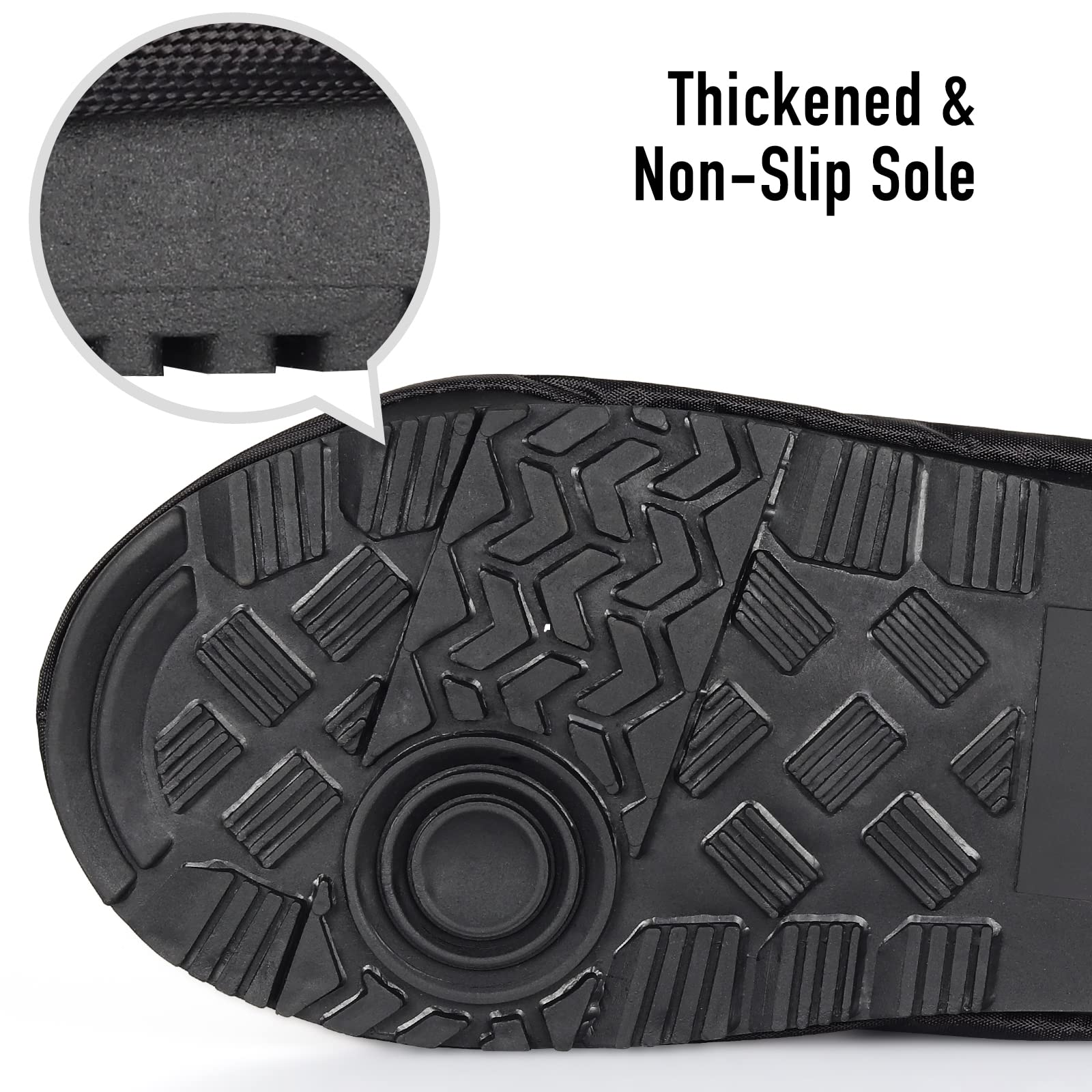 HEKEDES Waterproof Shoe Covers(Thickened), Reusable & Foldable Rain Boot Shoe Cover with Zipper, Non-Slip, Rain Gear for Men Women