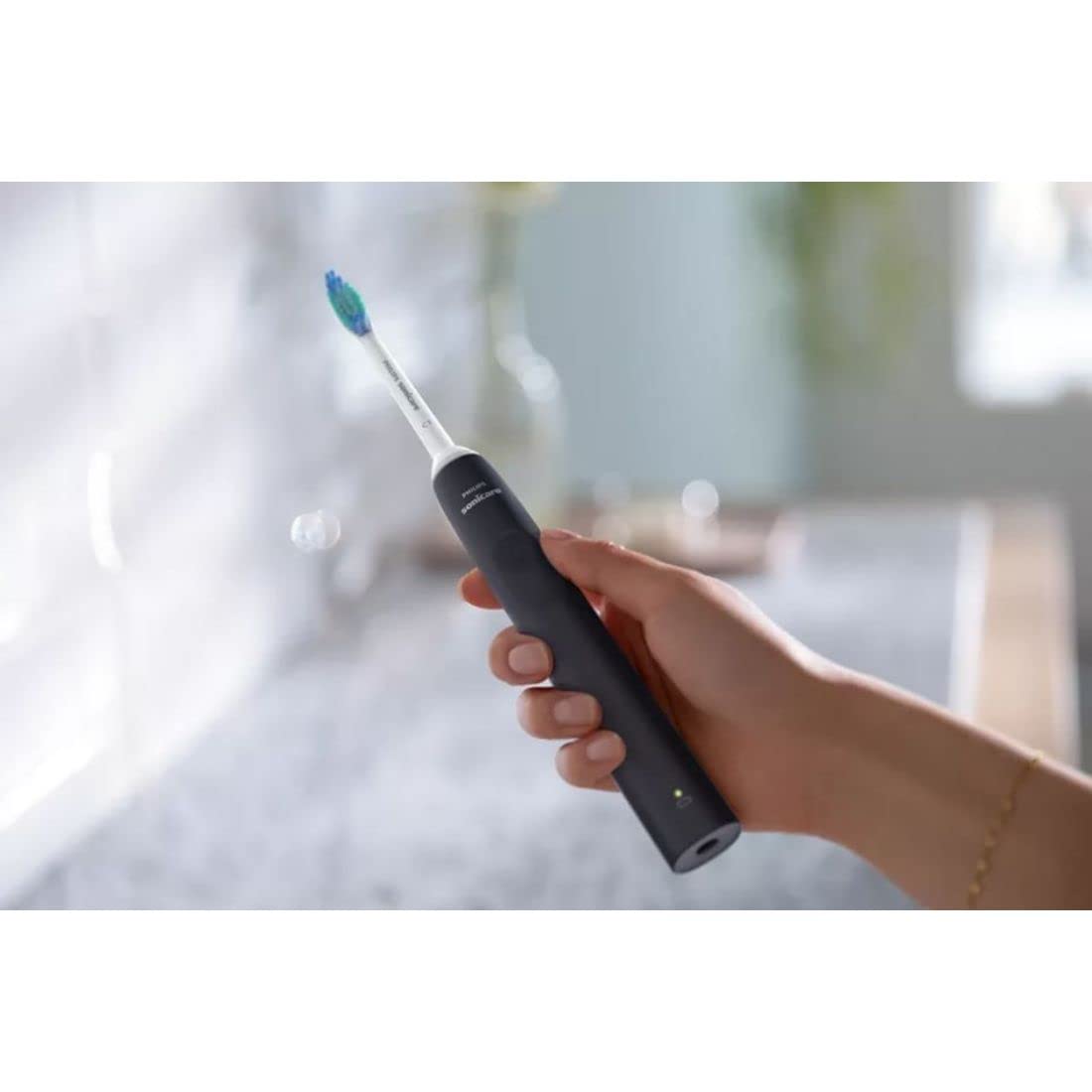 Philips Sonicare HX3681/04 Series 3000 Rechargeable Electric Toothbrush with Dynamic Cleaning Action, Built-in Quadpacer & SmarTimer - (Black)