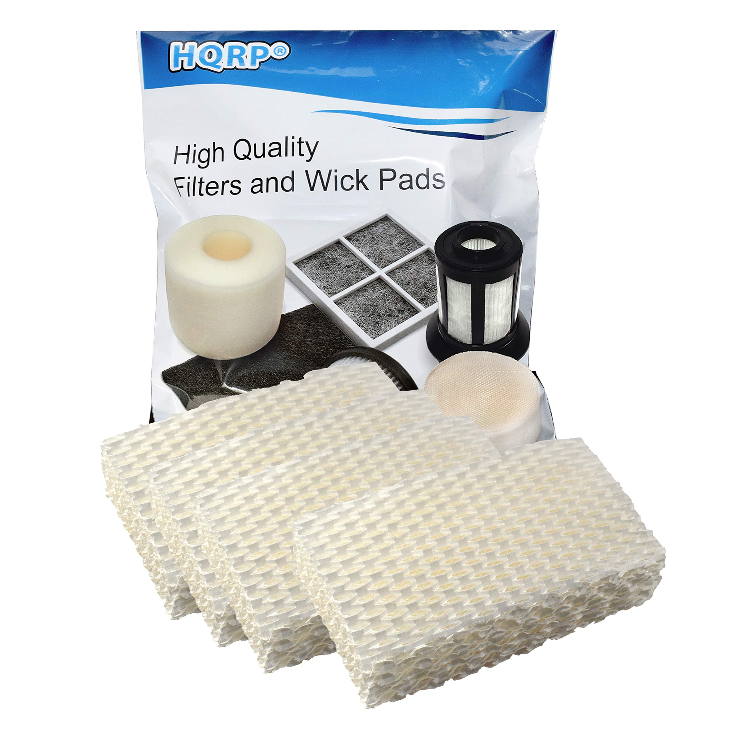 HQRP 4-Pack Humidifier Wick Filter Compatible with Relion WF813 fits Relion RCM832 RCM-832 RCM-832N, Equate EQ-2119-UL EQWF813 Humidifiers