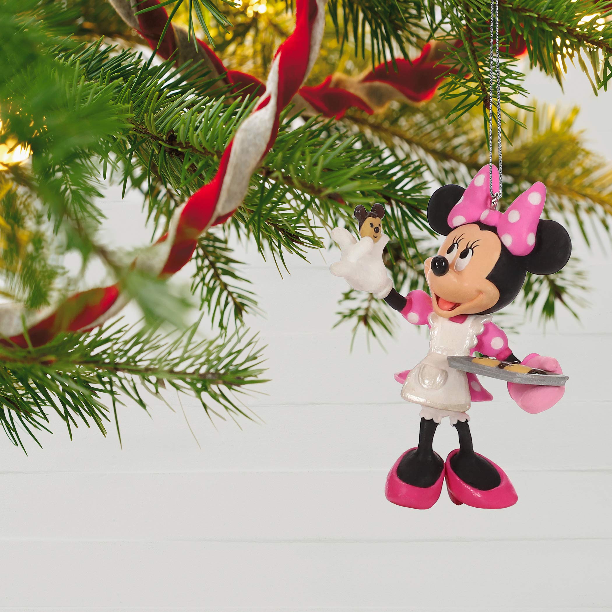 Hallmark Keepsake Christmas Ornament 2019 Year Dated Disney Minnie Mouse One Smart Cookie,