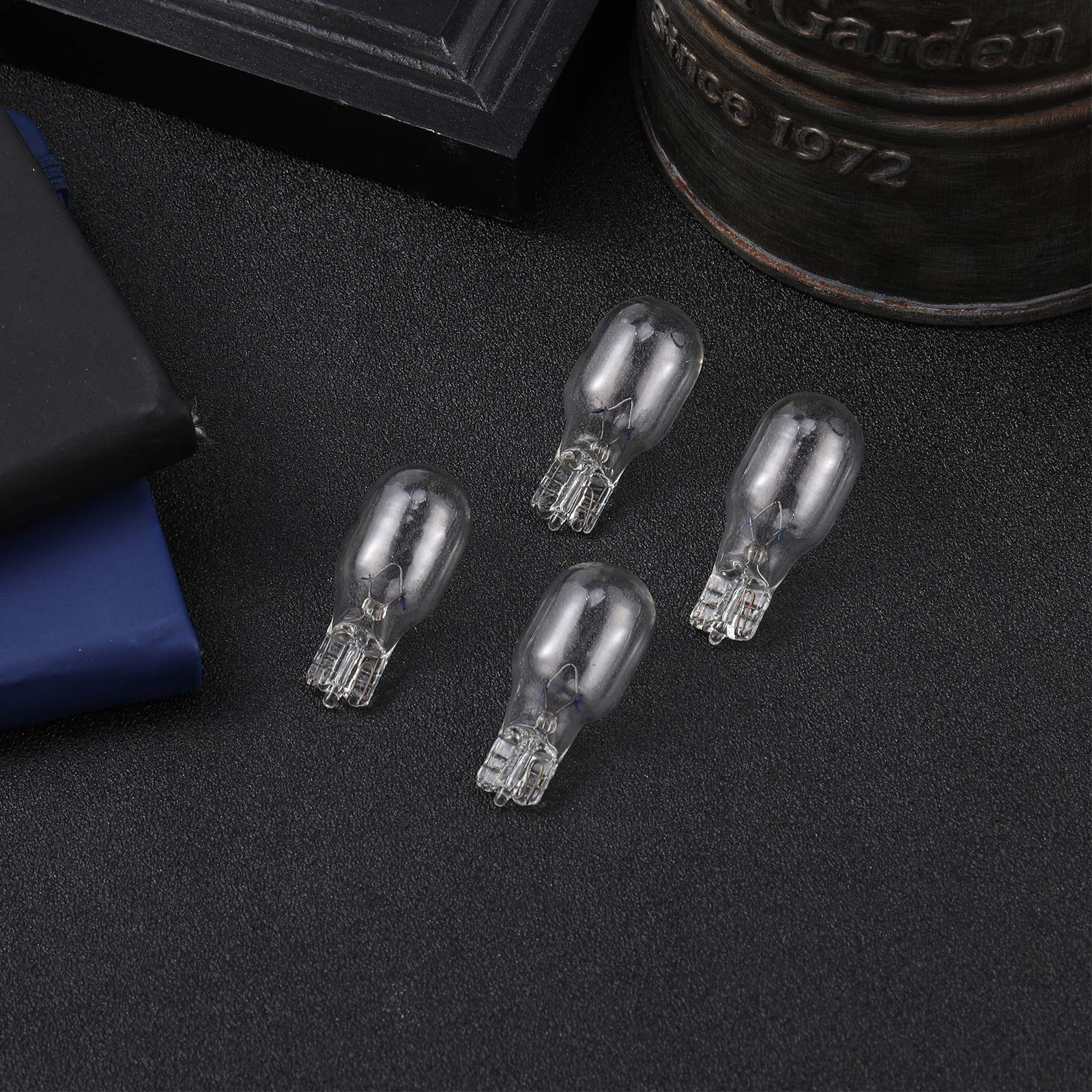 Honoson 10 Pieces T5-12V, Landscape Light Bulbs 12 Volt Low Voltage Light Bulbs T5 Wedge Base Replacement Bulb Low Voltage Landscape Bulbs (18W) (7 W)