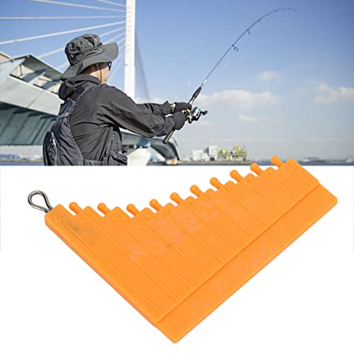 LBEC Fishing Hair Gauge ABS 11 Scales Orange Knot Pulling Tool Carp Fishing Accessories UserFriendly for Outdoor Activities