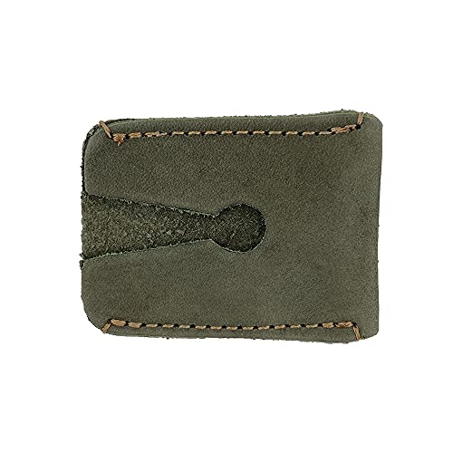 Hide & Drink, Leather Double Edge Safety Razor Head Protective Sheath, Shaving Travel Cover Handmade (Peat Moss)