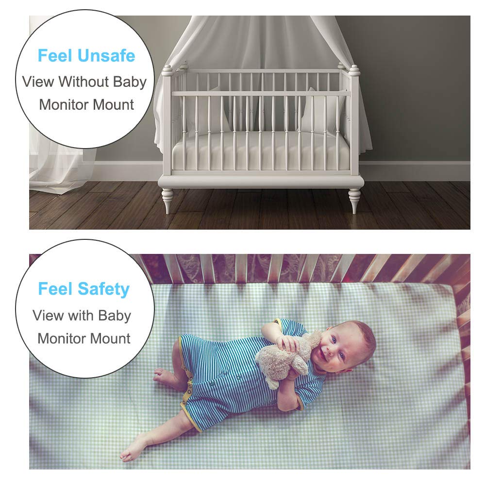 HelloCreate Baby Monitor Camera Bracket, 360 Degrees Rotatable Stable Camera Mount Bracket Baby Monitor Camera Mount Bracelet