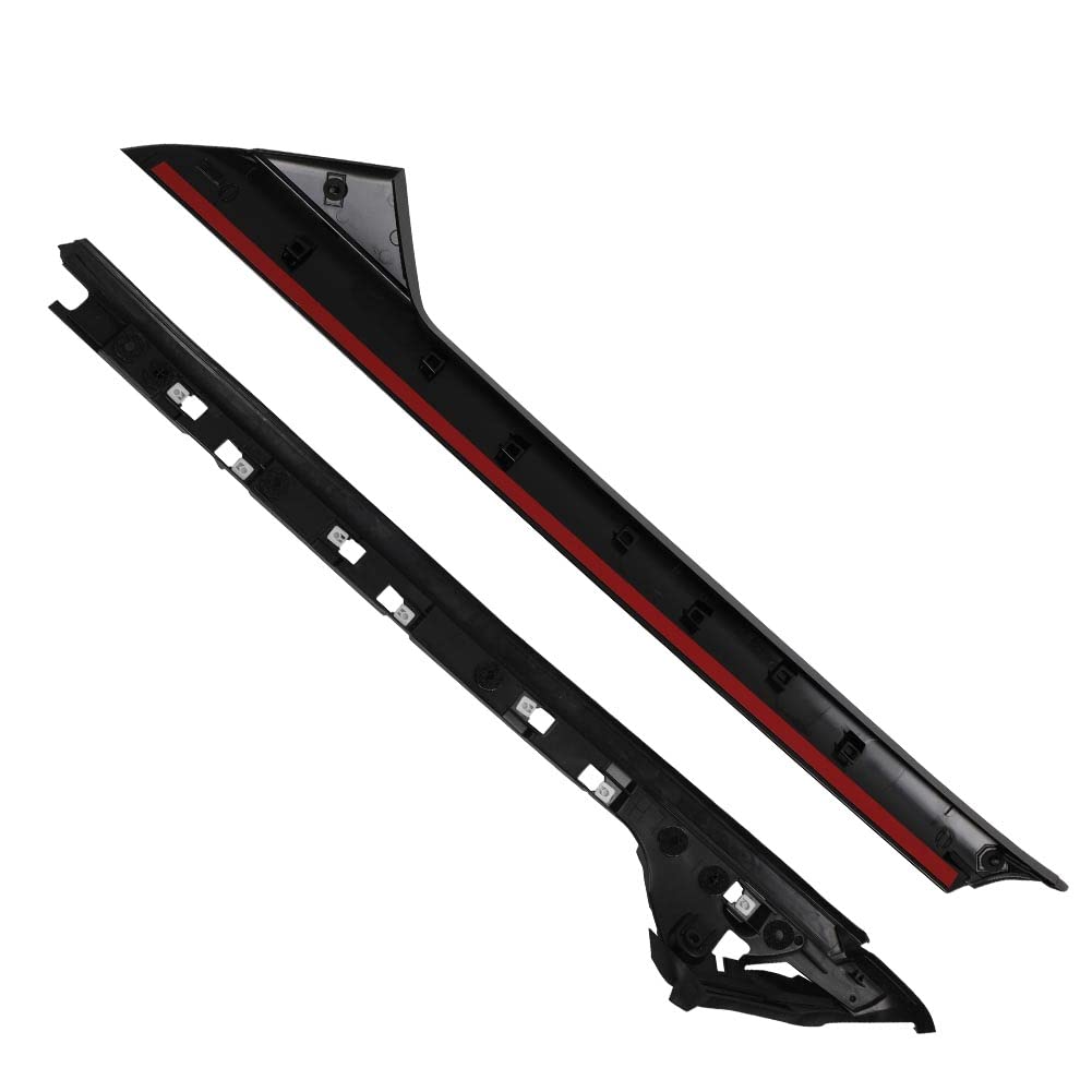 Hugall 926-450 BB5Z7803137AA BB5Z7803145AA Black Front Left Driver Side Windshield Outer A-Pillar Trim Molding Compatible with 2011 2012 2013 2014 2015 2016 2017 2018 2019 Explorer (Cover and Mount)