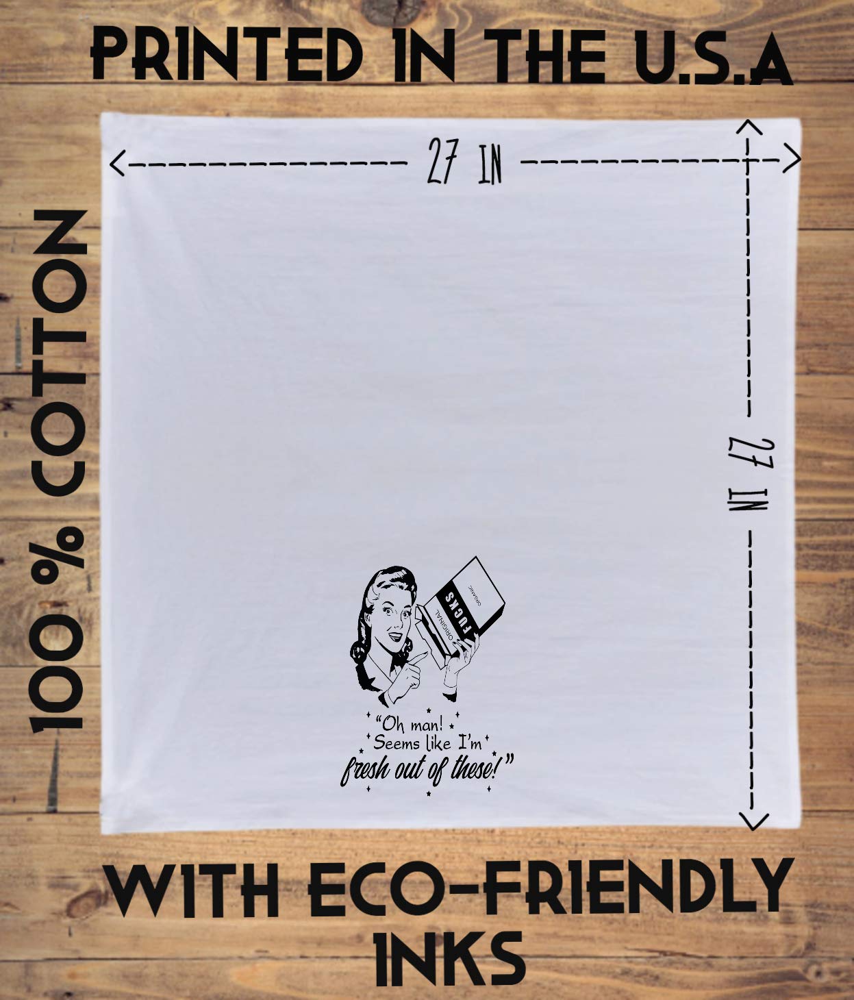 Le vélo Funny Kitchen Towel, Funny Dish Towel, Funny Hand Towel, Fun Kitchen Towels, Tea Towels Funny, with Sayings, Decorative, Cute, Sarcastic, Decor, Sassy, White, 27 inch x 27 inch