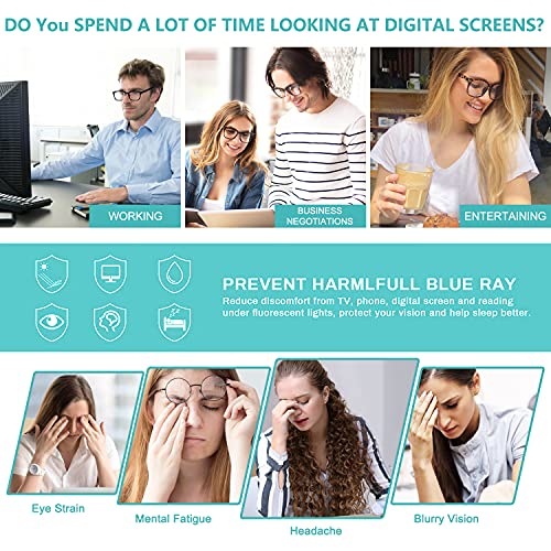 hunsquer Blue Light Glasses for Woman/Men Computer Blue Light Glasses
