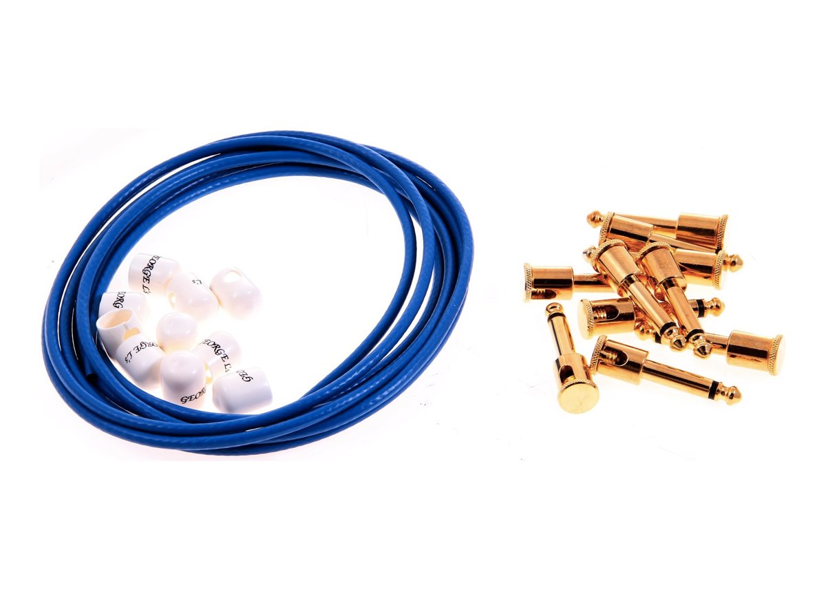 George L's Effects Kit (Blue Cable, Gold Right Angle Plugs)