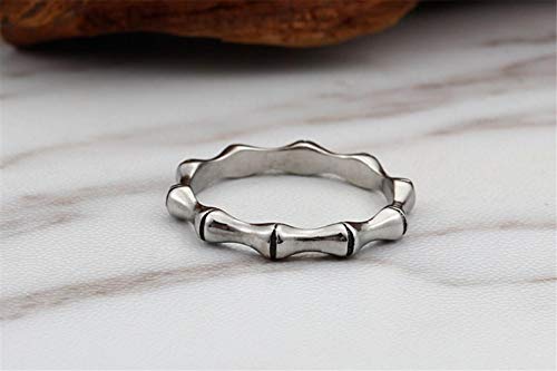 HIJONES Unisex Stainless Steel Personalized Skull Bone 3mm Simple Rock Gothic Ring Size 9