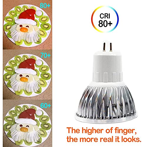 JUTHREE 9W LED gu5.3 Light Bulbs, Dimmable 90W Equivalent LED Halogen Replacement Bulbs, GU5.3 Bi-Pin Base, 900LM 60DegreeBeam Angle, AC 110V 6 Pack (3000K Warm White)