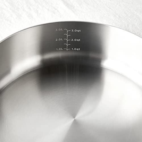 GreenPan X Food 52 Five-Two Essentials, Tri-Ply Stainless Steel 11 Piece Cookware Pots and Pans Set with Ceramic Nonstick Pans and Bonus Protectors, PFAS-Free, Multi Clad, Induction, Dishwasher Safe