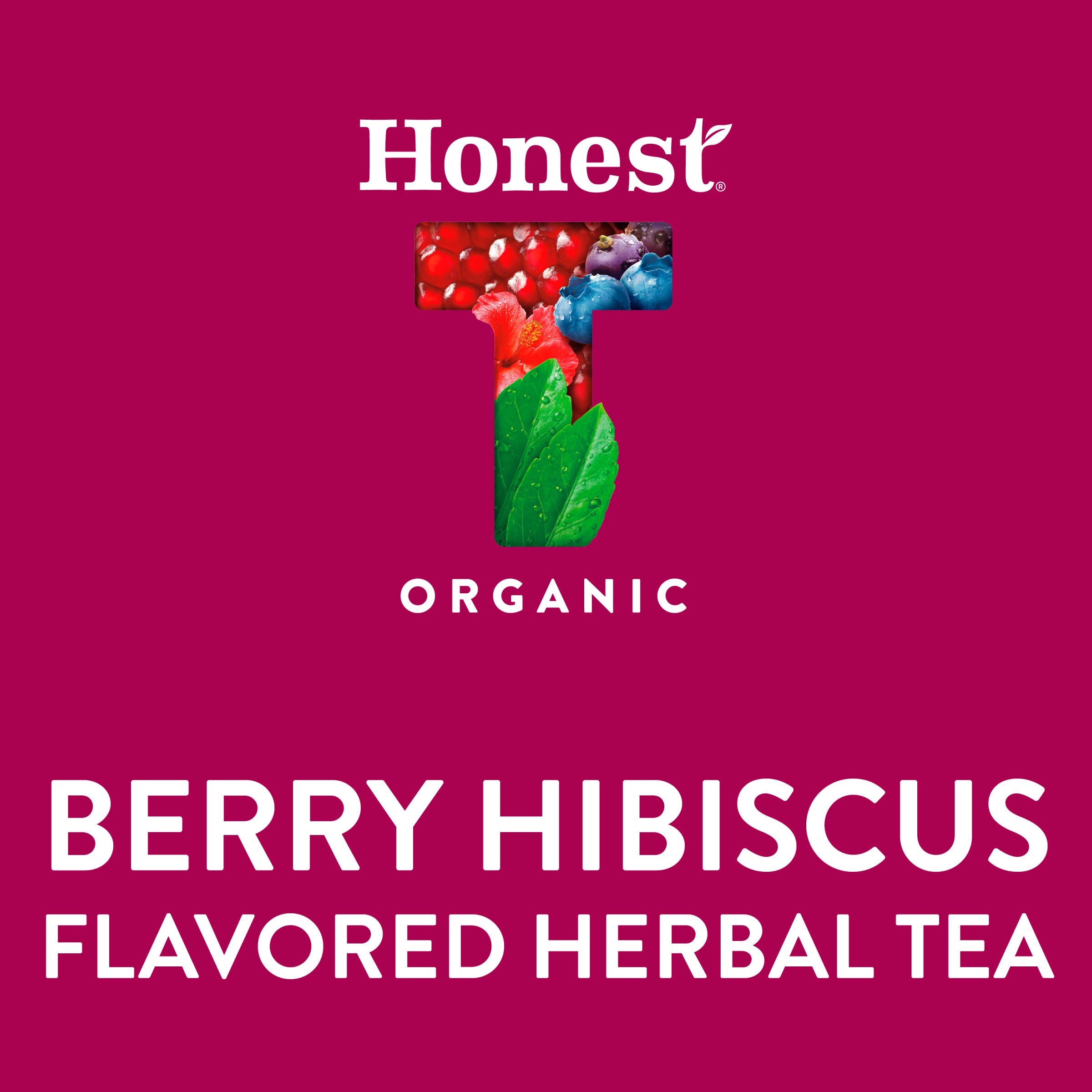 Honest tea Organic Fair Trade Berry Hibiscus Flavored Herbal Tea, 16.9 fl Oz (Pack of 12)