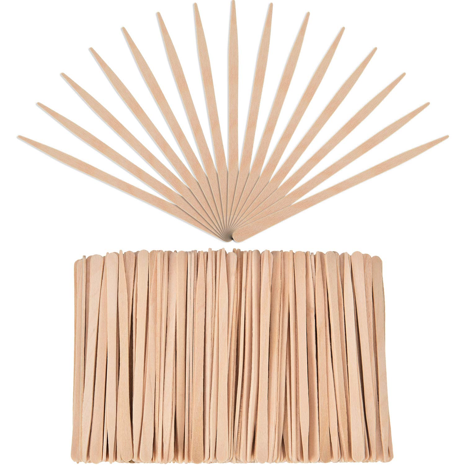 Hestya 600 Pieces Wax Applicator Sticks Wood Waxing Craft Sticks Spatulas Applicators for Hair Removal Eyebrow Body (Style Set 2)