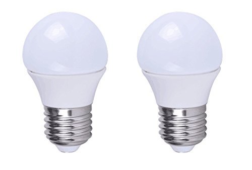 Grimaldi Lighting LED Bulb, Vibration Resistant Garage Door Bulb, 400 Lumens, 5 Watts, 2 Pack, Pure White (5000K), A15 Style Bulb, Not Dimmable, 40W Equivalent