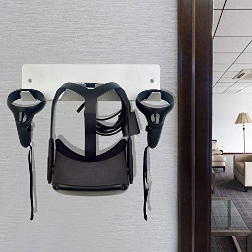 Hooshion Aluminium Alloy VR Headset Wall Mount Wall Holder Organizer Stand Hook for Oculus Rift-S/Oculus Quest/HTC Vive/Playstation VR Headset and Handle Grip Controller