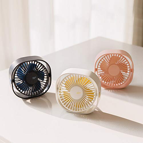 hopeme 4'' Desk Personal Fan with 3.8ft USB Cable, 3 Speeds and 360° Rotatable Vertically Blue Color Mini Small Fan, Quiet Operation and Strong Wind,Suitable for Office Home(Blue Color)