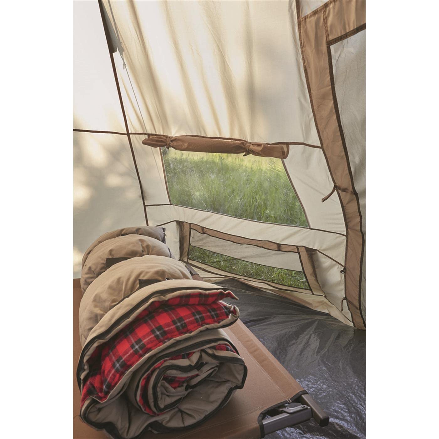 Guide Gear Camping Teepee Tent for Adults, Outdoor, Waterproof, Family, 6 Person, 14' x 14'