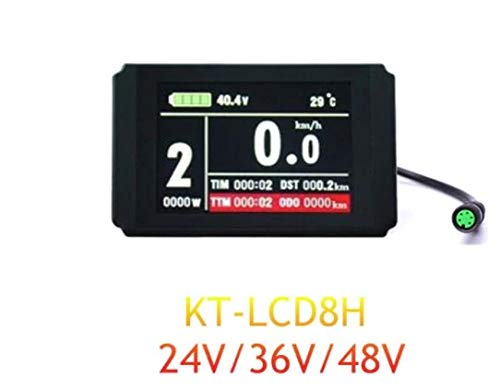 HALLOMOTOR 35A 36V 48V 1000W 1200W Brushless Ebike Controller DC Sine Wave Silver 35A Regenerative Reverse Function + KT LCD8H Color Matrix Display Meter Control Panel