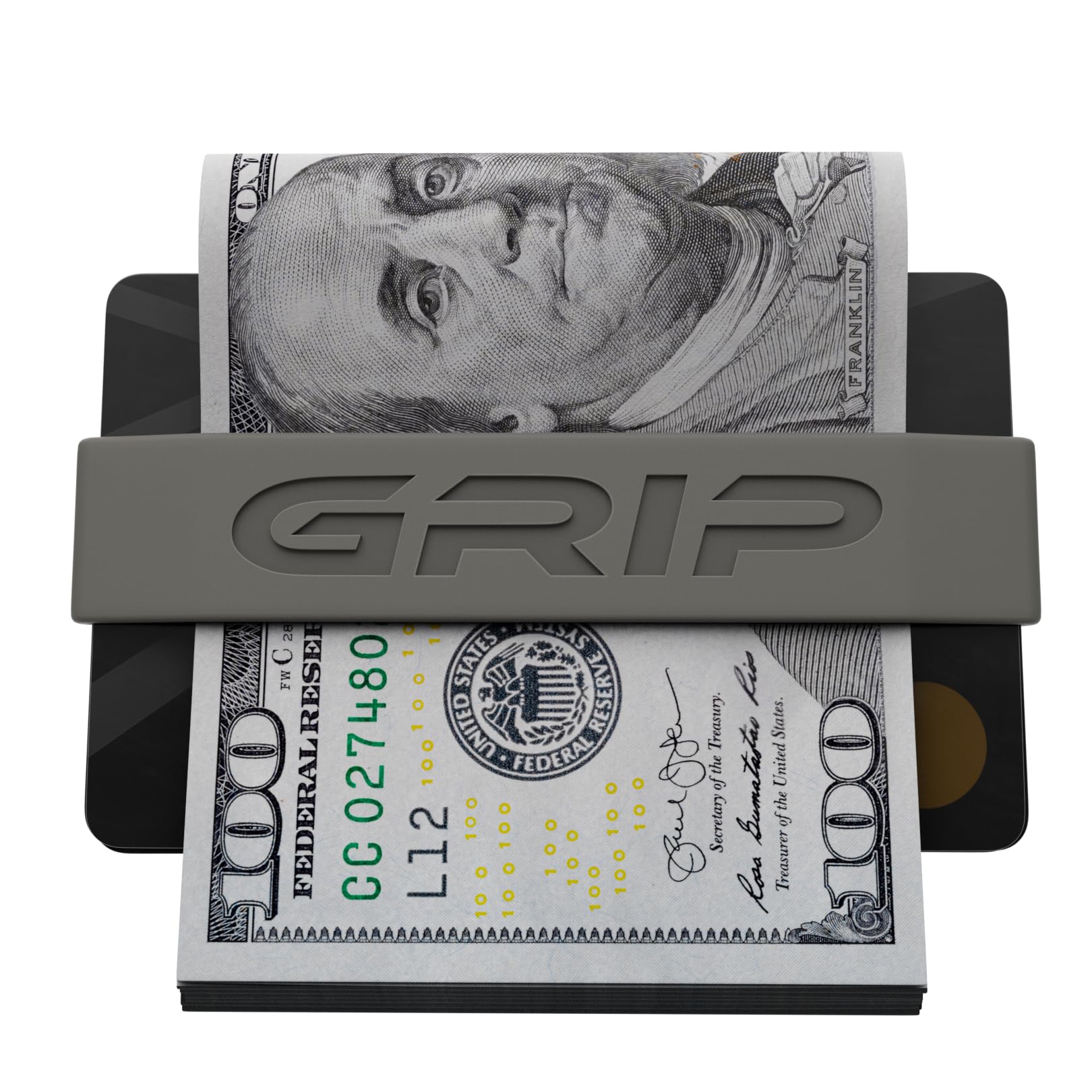 Grip Money Bands (Pack of 3) - FOGHORN GRAY - Premium Silicone Band for Cash & Cards - Slim & Durable Design
