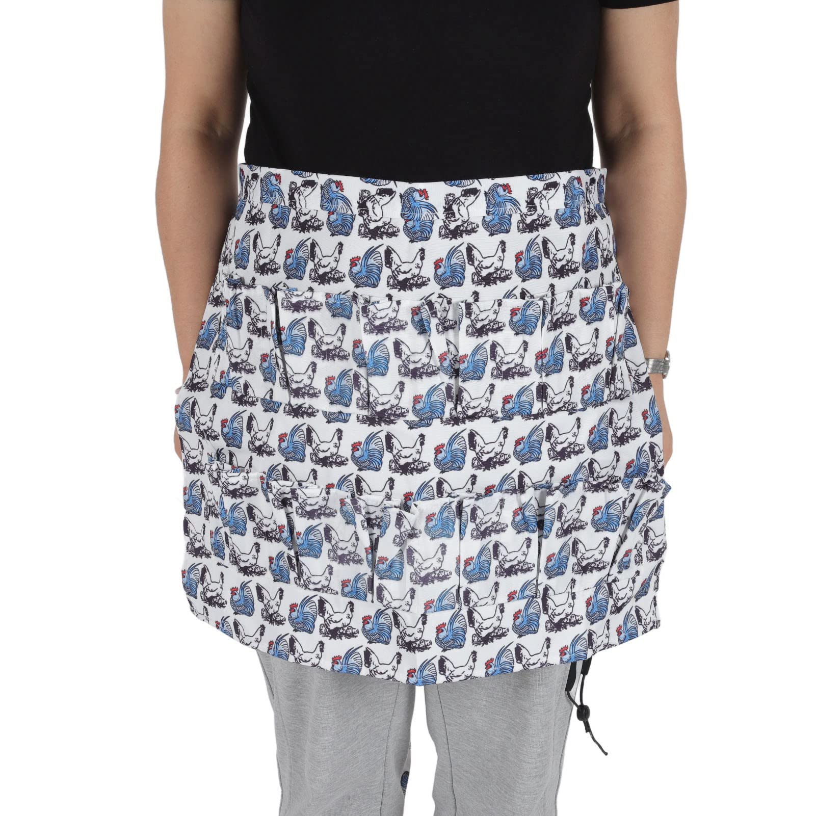Mxzzand Gathering Chicken Eggs Apron, 12 Pockets Eggs Gathering Apron Multifunctional Hands Free for Home(A Type)