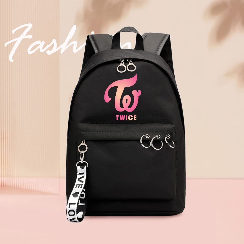 KAEFRA Casual Kpop New Twice Jeans Merch Backpack Bags Merchandise (KH003)
