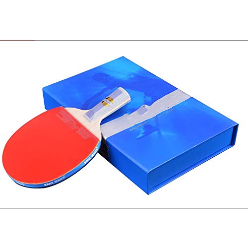 Hewen-Ping Pong Set Professional Grade 8 Star Beginner Portable Ping Pong Sets Ping Pong Bat Pingpong Paddle with 1 Table Tennis Bats Rackets and 10 Balls Table Tennis Bat (Size : Short Handle)