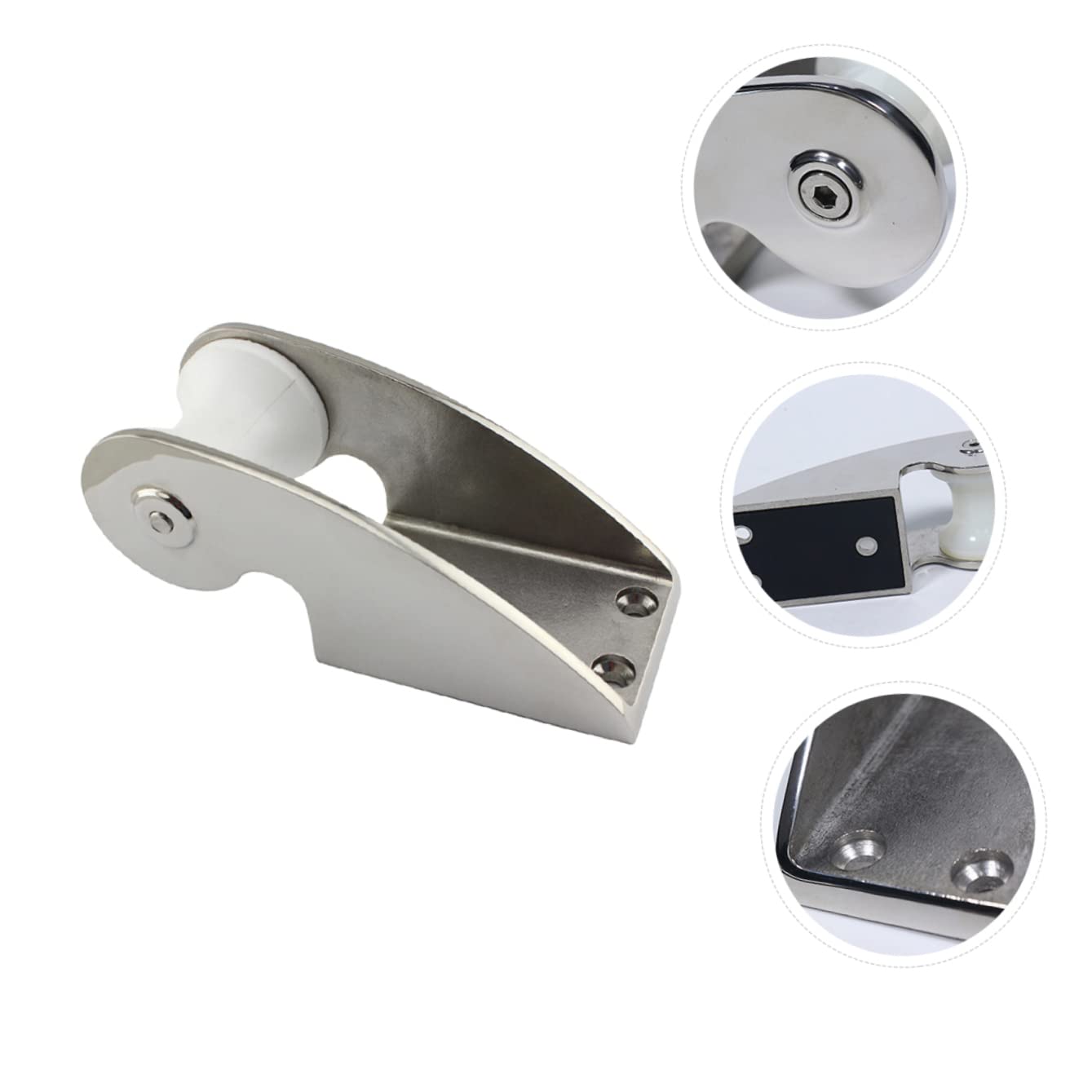 Levemolo Marine Anchor Bracket Bow Anchor Roller Heavy Duty Bow Roller Anchor Rack Roller Boat Anchor Bracket Fishing Sail Accessory Bow Rubber Roller 316 Stainless Steel Chain Guide Yacht