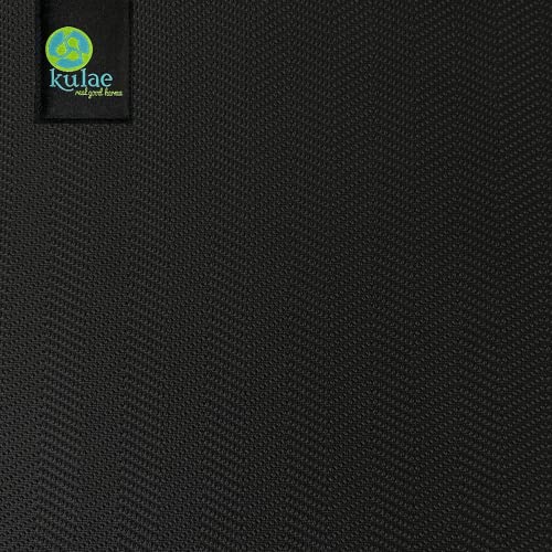 Kulae 8mm ECOmat Yoga Mat - Eco-friendly, Reversible, Lightweight, Non-Slip, 72"x24" (Black/Black)