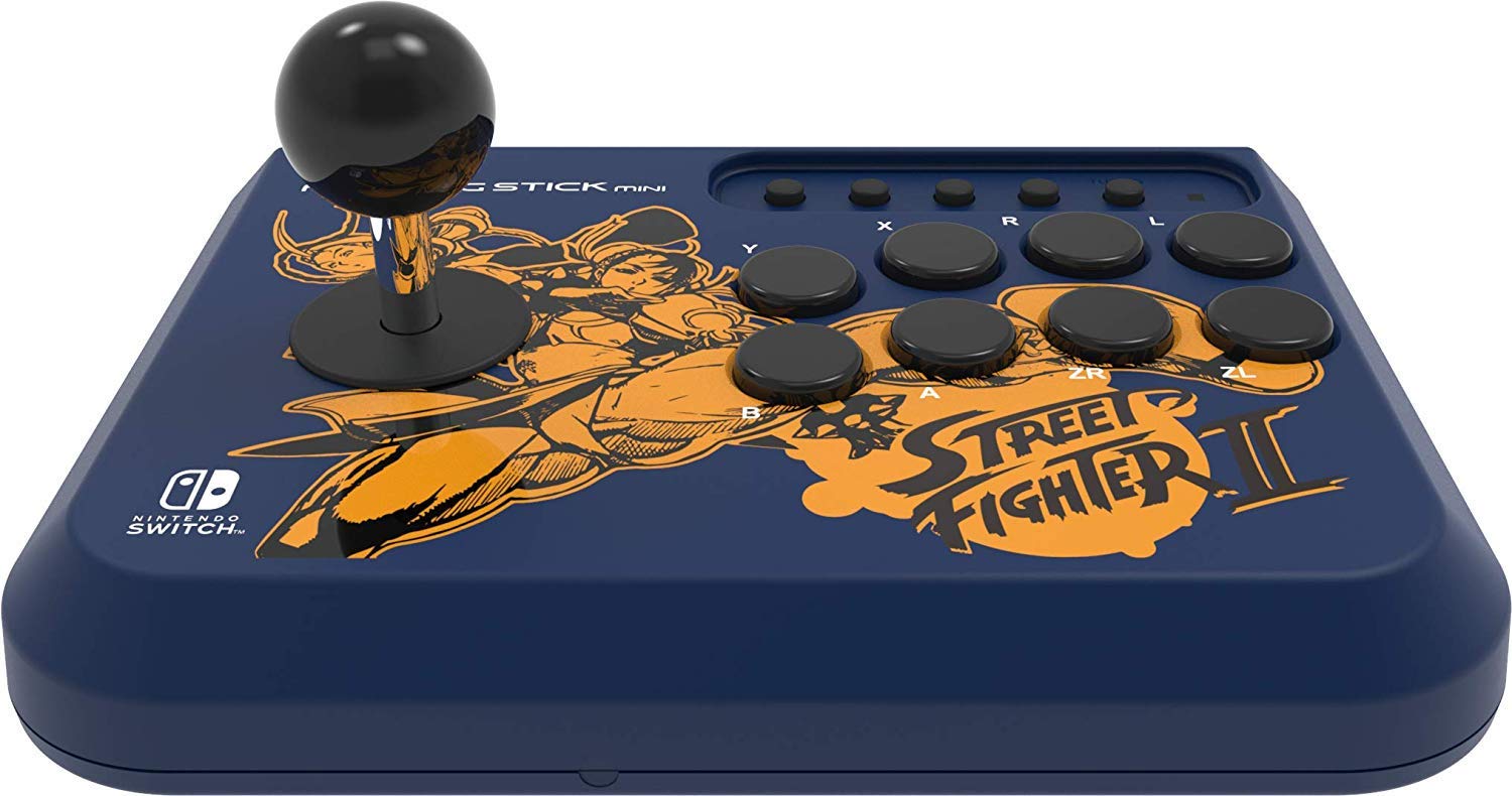 HORI Nintendo Switch Fighting Stick Mini - Street Fighter II™ Edition (Chun-Li & Cammy) Officially Licensed by Nintendo & Capcom