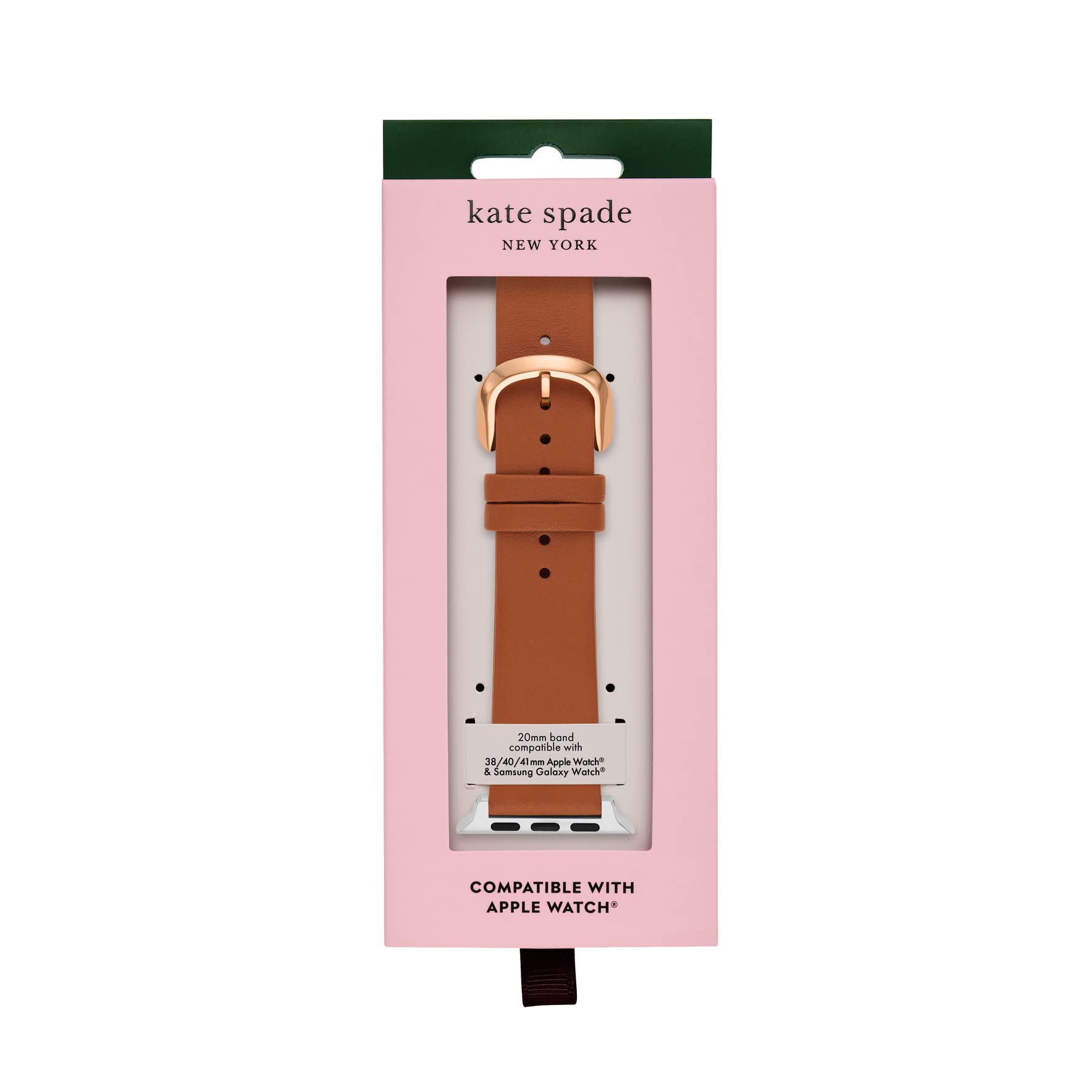 Kate Spade New York brown leather band for Apple Watch®, 38mm/40mm/41mm