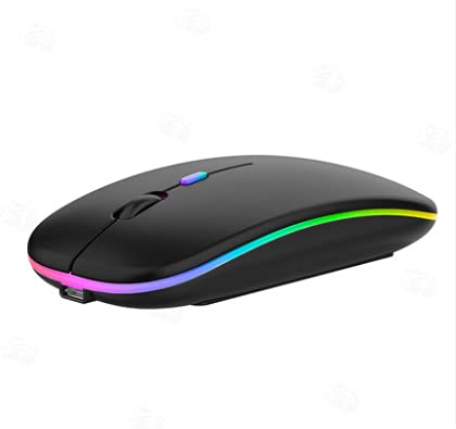 ISMMIK Wireless Bluetooth Mouse Compatible with Laptop/MacBook/iPad/iPhone Android/PC, Rechargeable Mini Silent Mouse for Windows/Linux, 3 DPI Adjustable Bluetooth Ergonomic Mouse (Black)