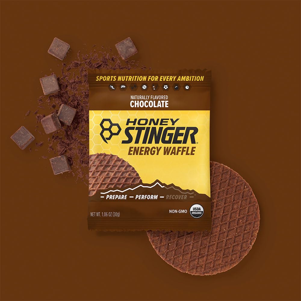 Honey Stinger Organic Waffles - Variety Pack – 12 Count – 4 of Each Flavor – Energy Source for Any Activity – Honey, Vanilla & Chocolate – Plus Sticker and Custom Polybag