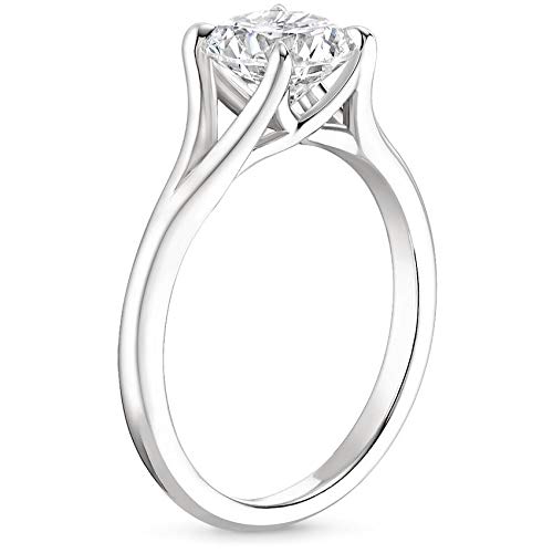 JEWELERYN Cushion Brilliant Cut 2 Carat White Excellent VVS1 Moissanite Diamond Sterling Silver Halo Engagement/Wedding Ring Set For Women, Bridal Statement Ring Set (7.5)