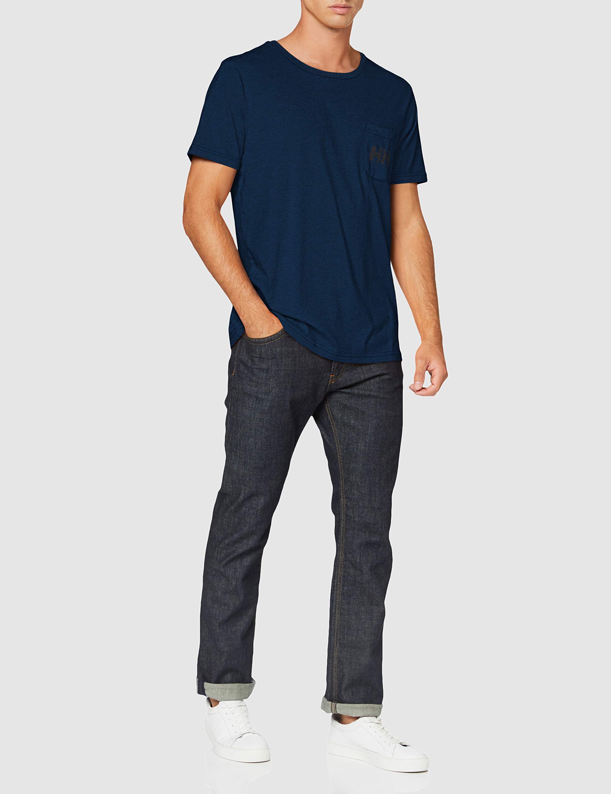 Helly Hansen Men's Fjord T-Shirt, 592 Navy Sailboat, Medium