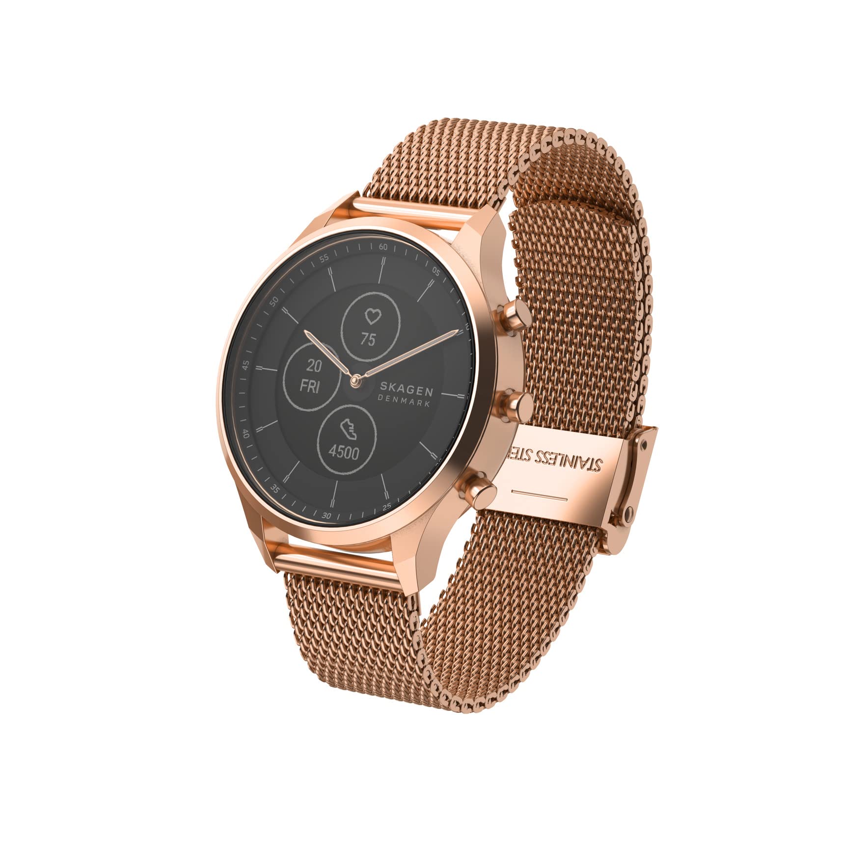 Jorn 38mm Gen 6 Rose Gold Stainless Steel Mesh Hybrid Smartwatch (Model: SKT3300)