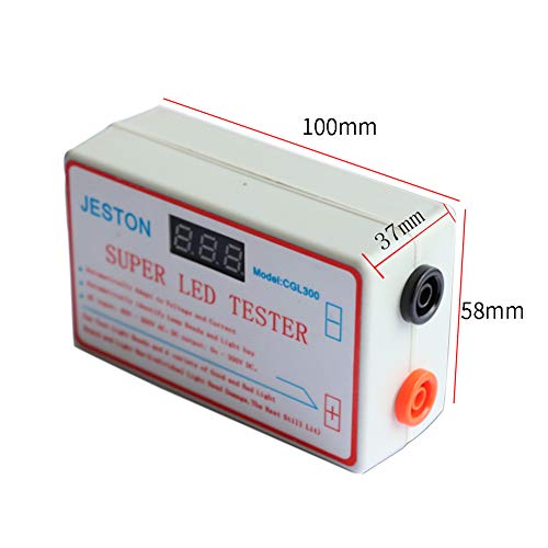 LED Light and TV Backlight Tester, 0-300V Adaptive Voltage LED Strip Lamp Beads Repair Testing Tool with Gold Plated Pin and Power Cable, Suitable for All LED Light Repairs