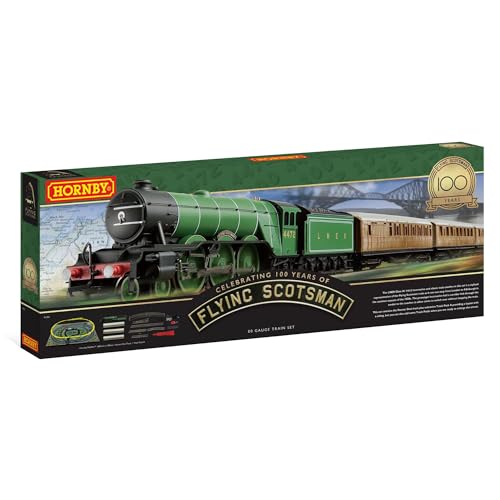 Hornby The Flying Scotsman A1Class 4472 OO Electric Model Train Set HO Track with US Power Supply R1255M , Green