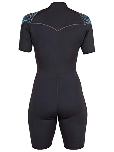 Henderson Thermoprene PRO 3mm Womens Front Zip Wetsuit 16 Tall Black/Aqua
