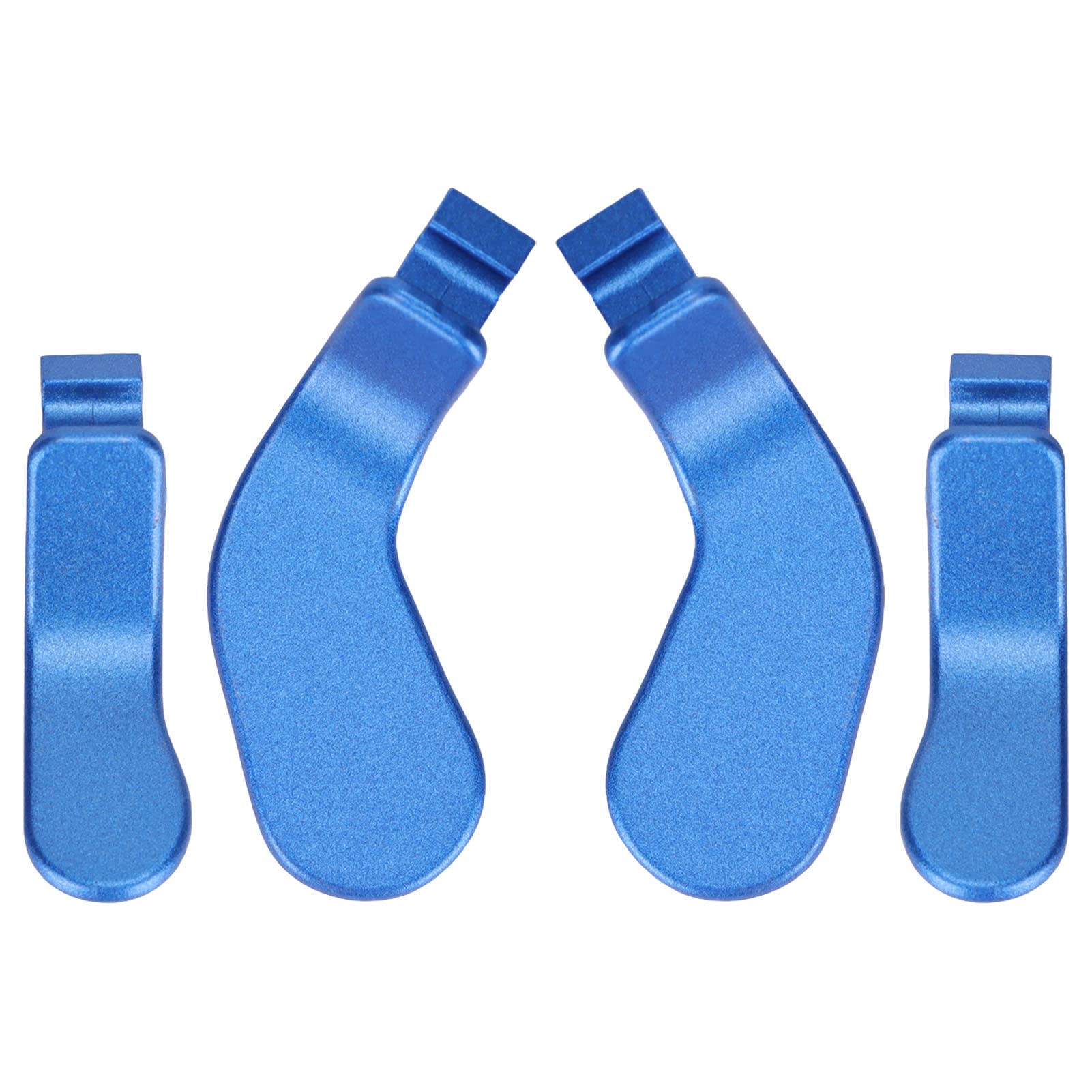 Metal Interchangeable Paddles, 4Pcs Stainless Steel Controller Paddles Hair Trigger Locks Buttons for Elite Series 2 Controller (Blue)