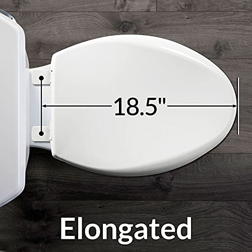 MAYFAIR 1887SLOW 000 Affinity Slow Close Removable Toilet Seat that will Never Loosen, Providing the Perfect Fit, ELONGATED, Long Lasting Solid Plastic, White