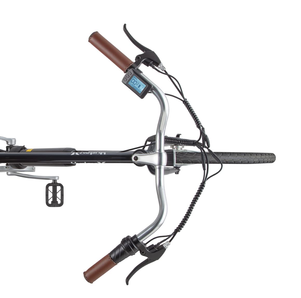 Hurley Electric Bikes Amped ST Hybrid Single Speed Step Thru E-Bike (Blue, Large / 19)