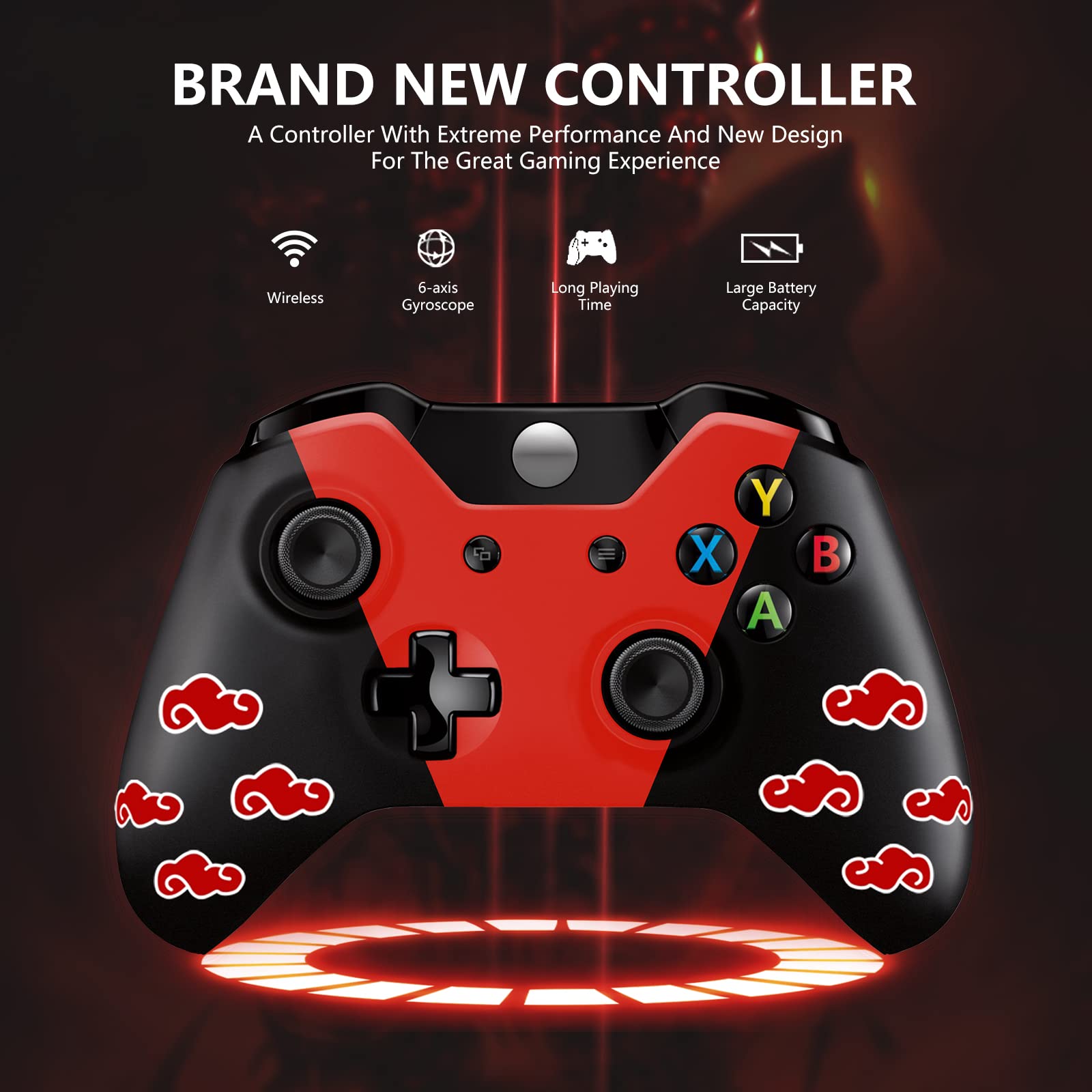 Miss Home for Xbox One Wireless Controller,Compatible with Xbox One/One X/One S/One Series X/S /Elite/PC Windows with 3.5mm Aduio Headphone Jack(RED)