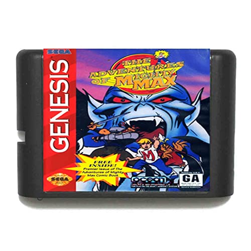 Mighty Max NTSC-USA Game Cartridge For 16 Bit Sega Mega Drive For Genesis (Black)