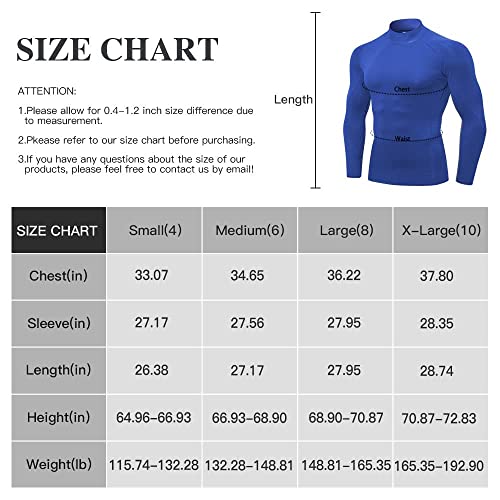 Men's Compression Shirts Long Sleeve Shirts Athletic Running Cool Dry Top Gym Workout Sport Base Layer