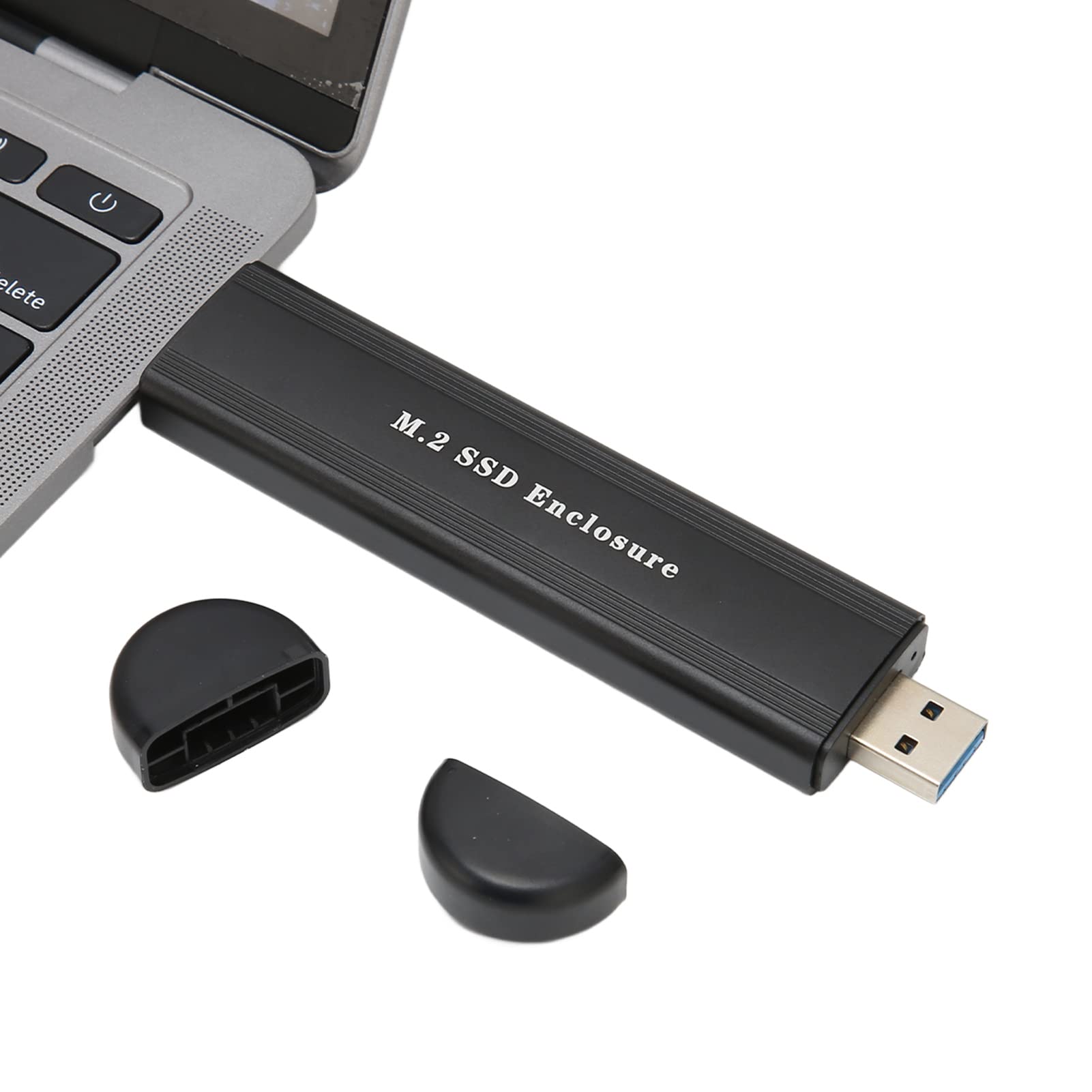 M.2 SSD Enclosure, Tool Free M.2 NVME NGFF SSD Enclosure Smart Hibernation Function Plug and Play Type C USB3.0 for Desktop for Tablet Black