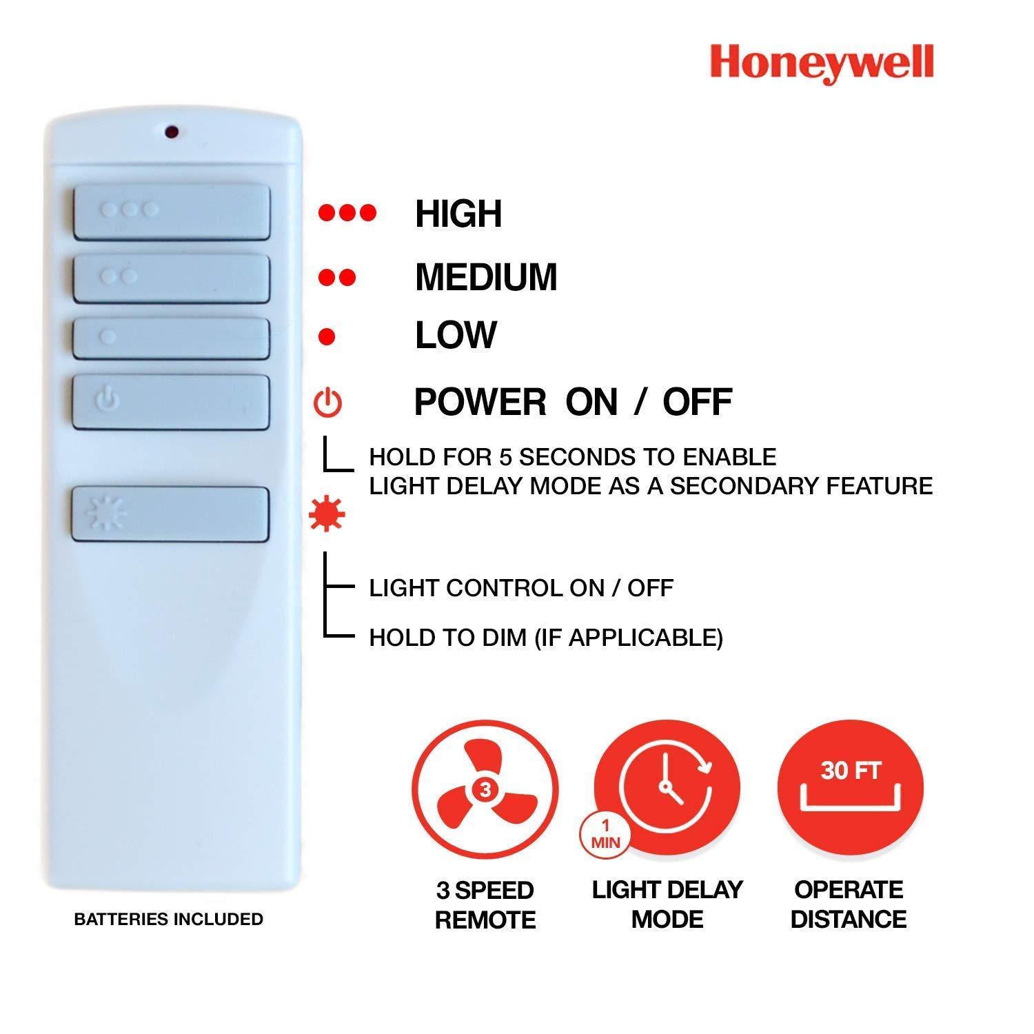Honeywell Ceiling Fans 50609-01 Xerxes Ceiling Fan, 62, Oil Rubbed Bronze (Renewed)