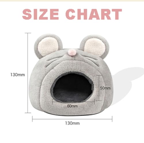 Hamster Sleeping Bed Hammock Baby USB Heating Pad Small Animals Adjustable Temperature Warm Hanging Bed for Hedgehog Rat Sugar Glider Squirrel Ferret Winter Nest Hideout Pet Accessories (grey)