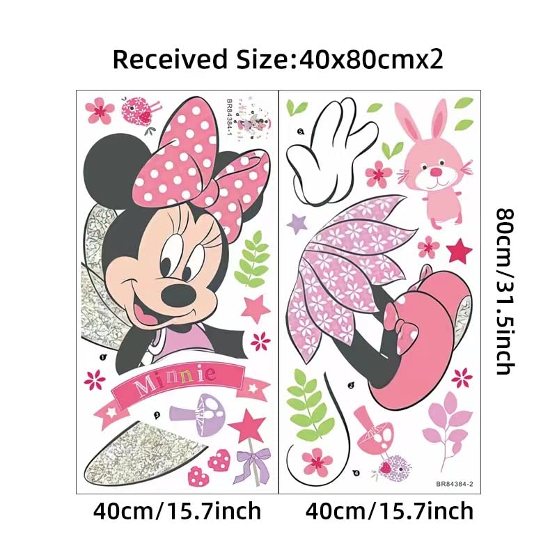 Minnie Mouse Wall Stickers Large XXL Size Giant Vinyl Decals Kids Girls Nursery Baby Room Decor