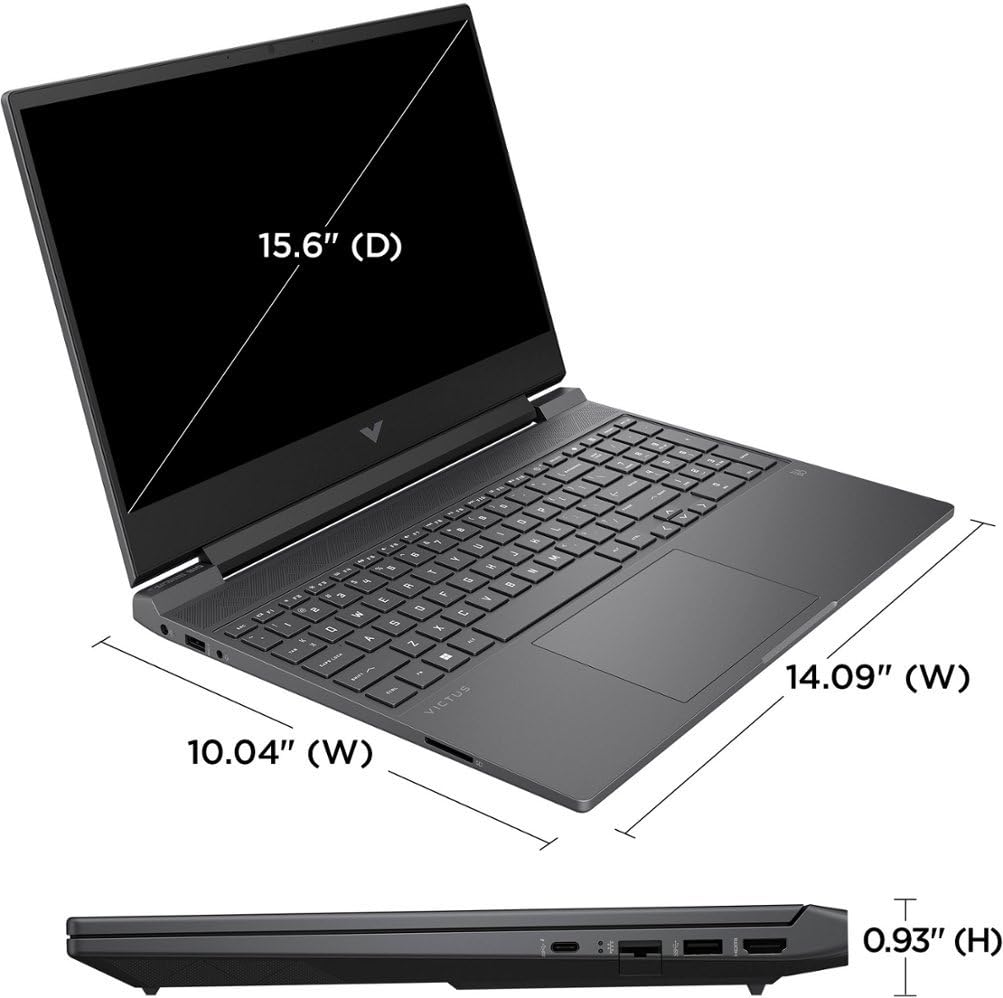 HP 2023 Gaming Laptop Victus, 15.6" FHD IPS 144Hz, 6-Core Ryzen 5 7535HS (Beats i7-11800H), GeForce RTX 2050 4GB GDDR6 Graphic, Backlit KB, B&O, Bluetooth 5.3, Windows 11 Home(32GB|1TB SSD)