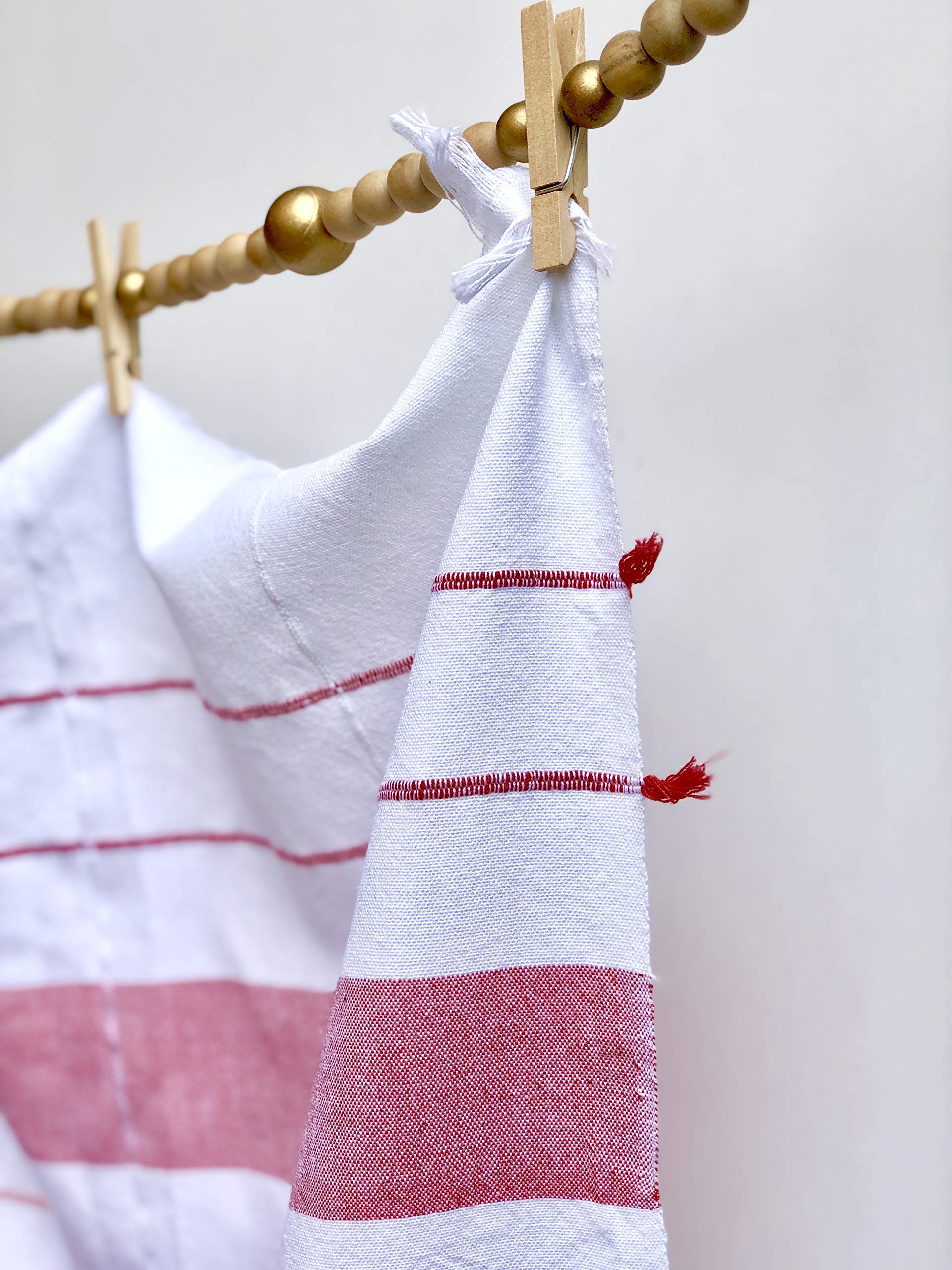 GuaTela Hand/Dish Towel - Coral Dawn